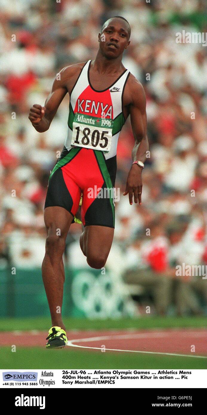 26-JUL-96, Atlanta Olympic Games, Athletics Mens 400m Heats, Kenya's ...