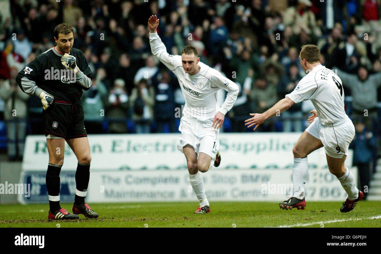 Bolton Wanderers' Nicky Hunt (centre) celebrates after scoring against ...