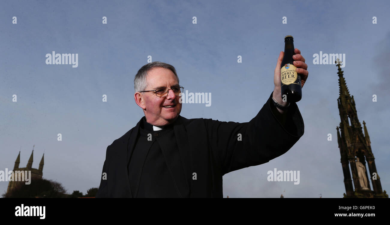 Father Terence Richardson, Prior of Ampleforth Abbey and College, makes a special delivery of ...