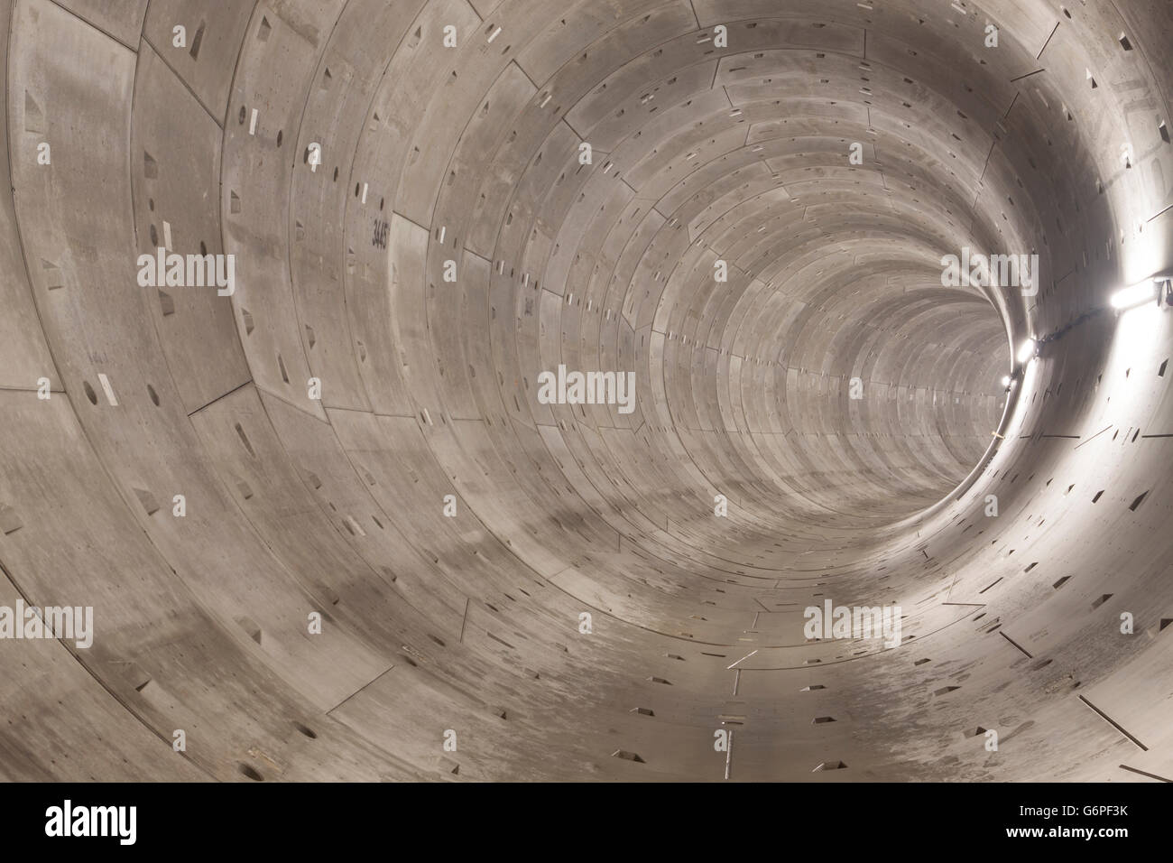 Abstract photo of a concrete Subway tunnel under construction Stock ...