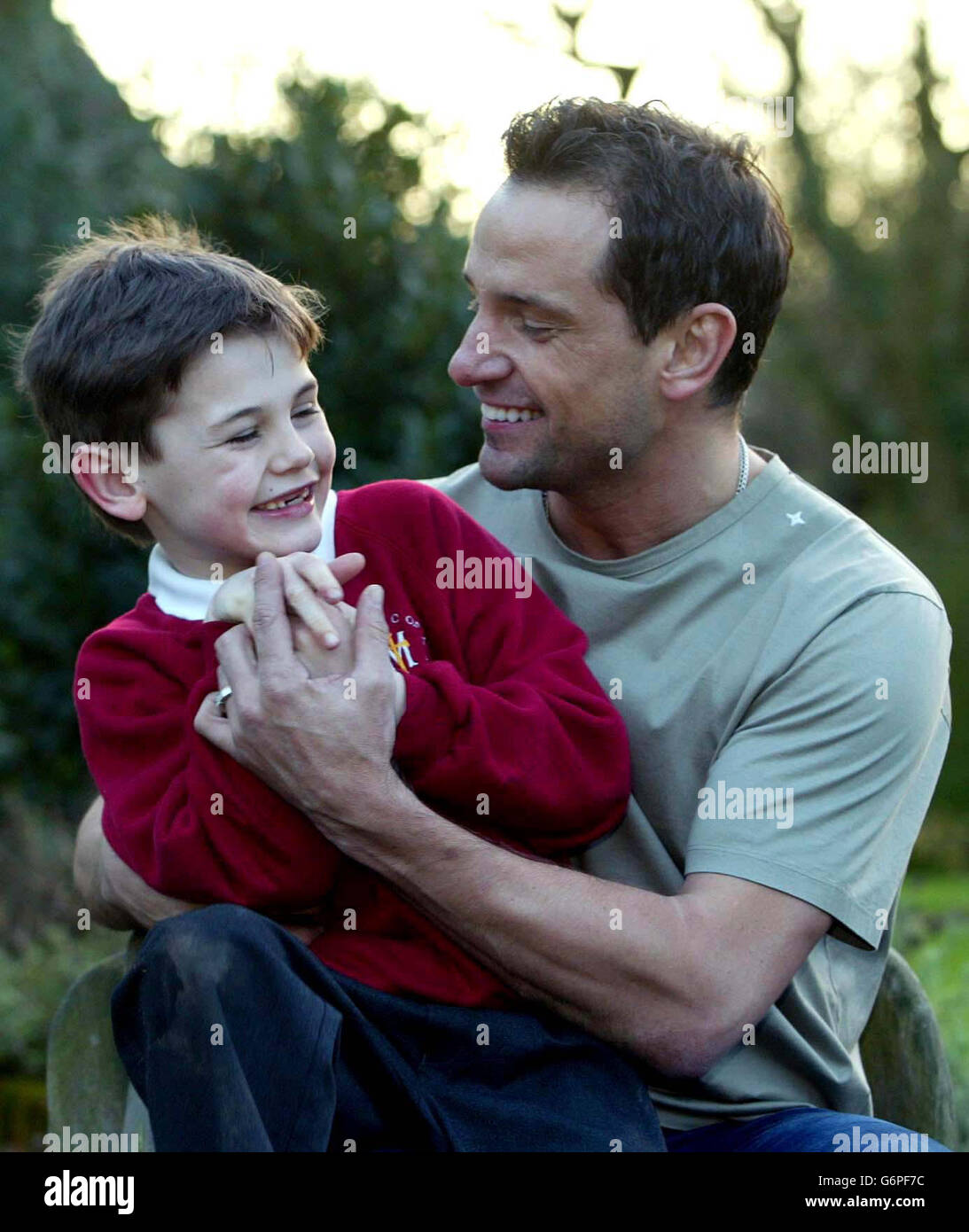 Footballer Dean Holdsworth with his son at His Home in Housham Tye ...