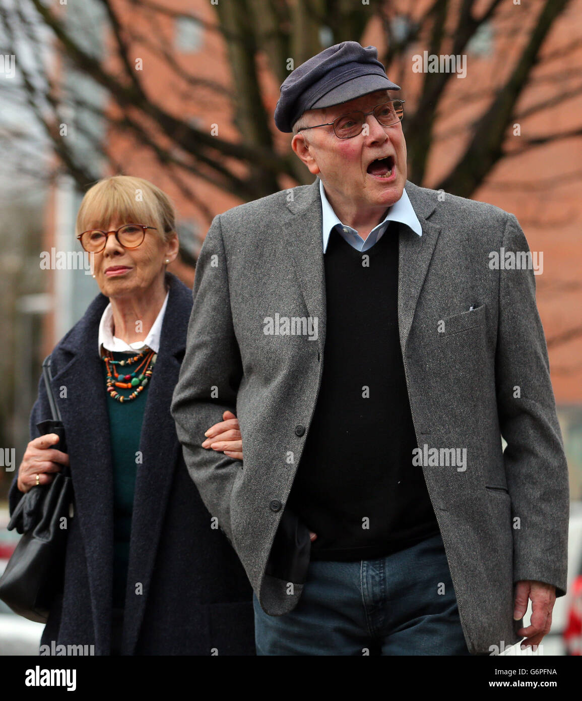 Former Coronation Street actor Kenneth Cope arrives with his wife Renny ...