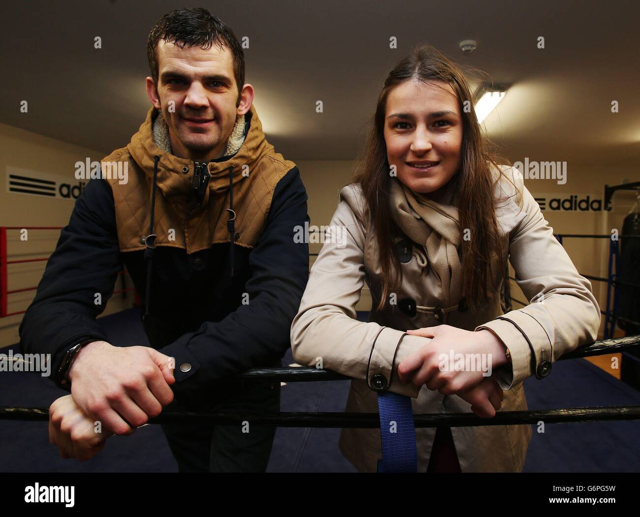 Olympic boxing gold medalist Katie Taylor and Olympic boxer Adam Nolan ...