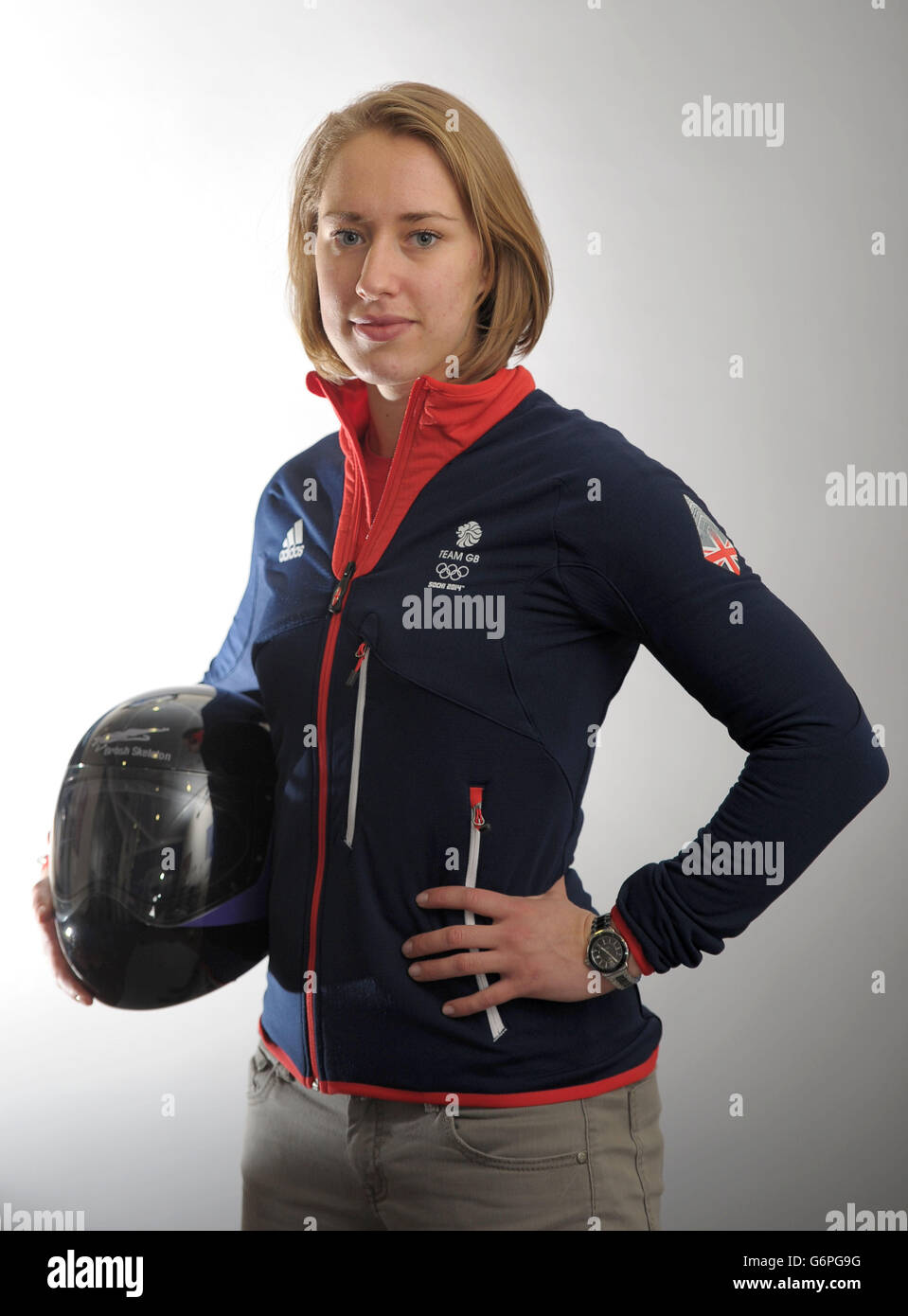 Team GB Skeleton athlete Lizzy Yarnold during the Skeleton Team GB ...