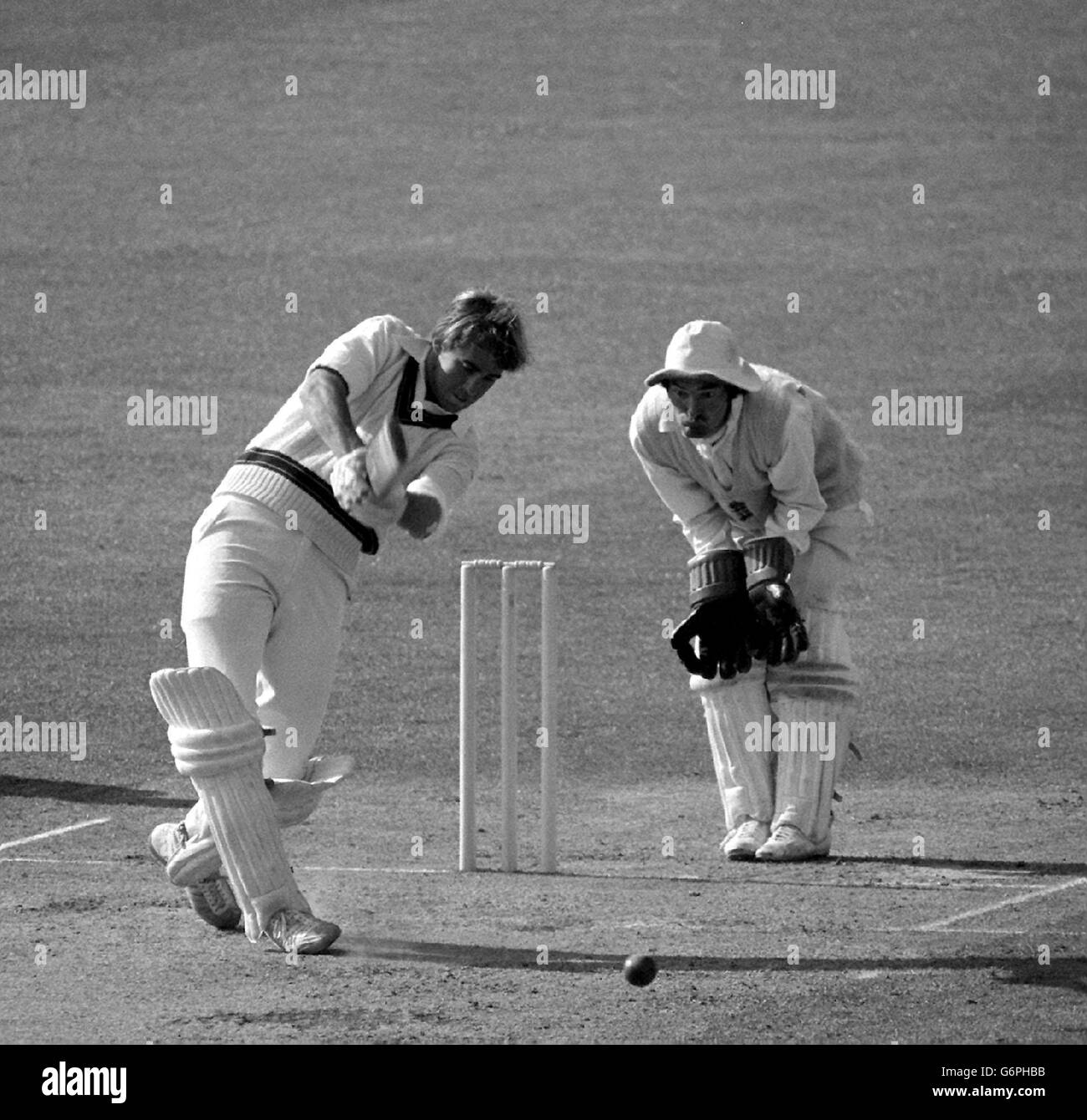 Australia's David Hookes hits out at Derek Underwood during his fine ...