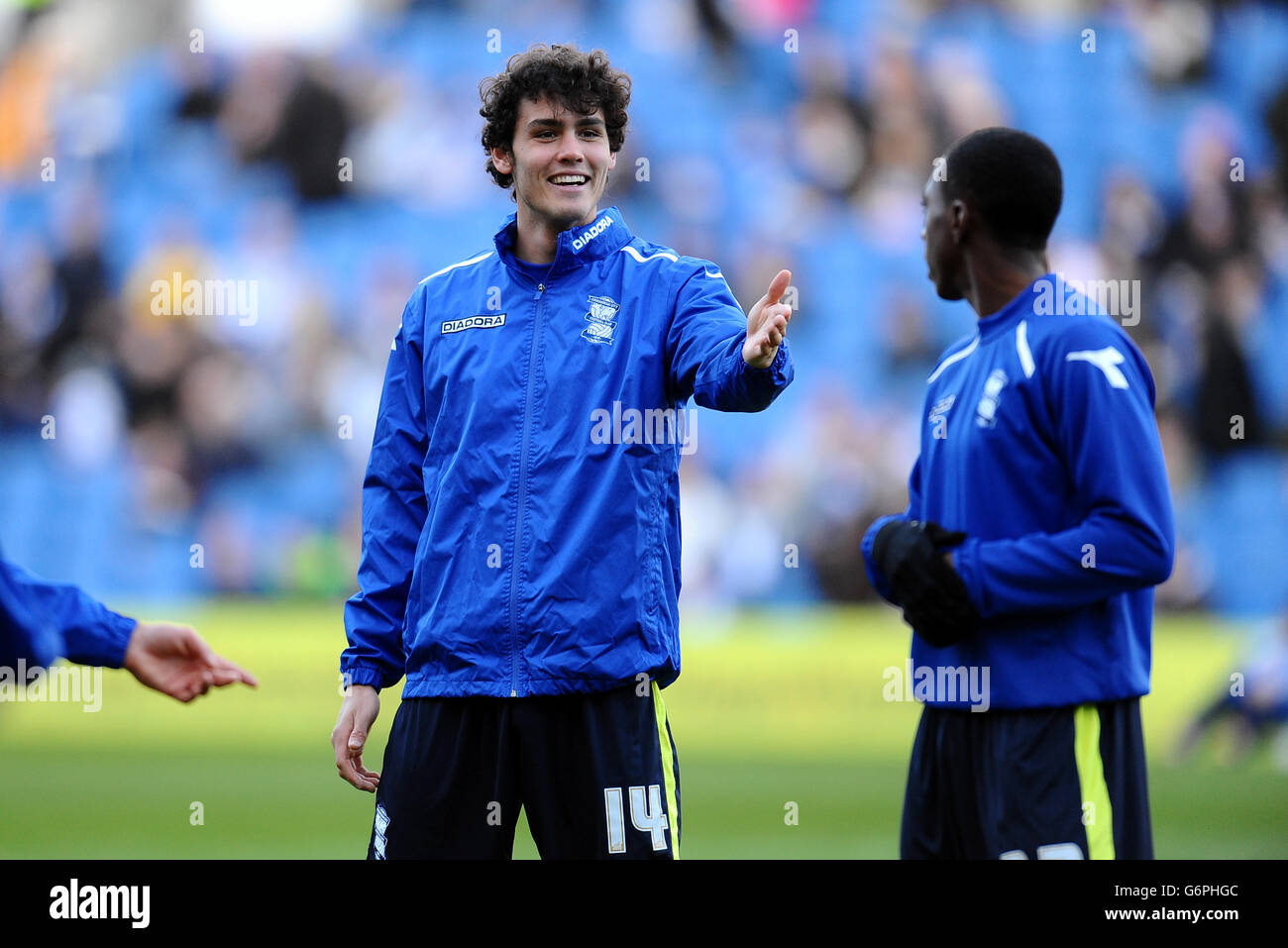 The birmingham city team warm up hi-res stock photography and images ...