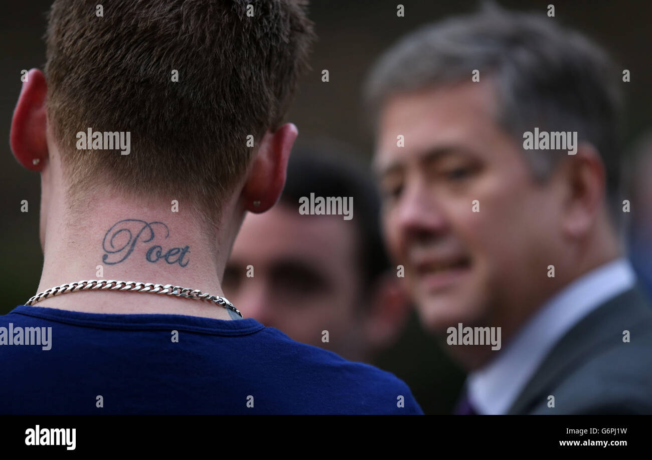 MSP Keith Brown talks to former soldier Sam Boyes at Whitefoord House ...