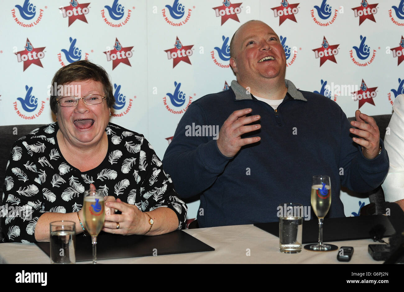 Winners to share lottery windfall Stock Photo - Alamy