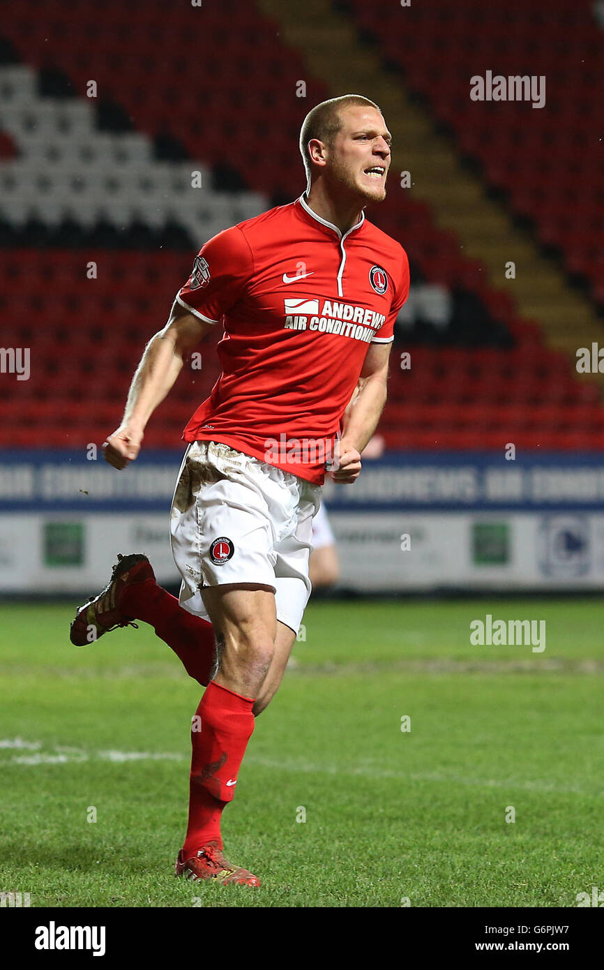 Charlton athletics michael morrison his teams opening goal with header ...