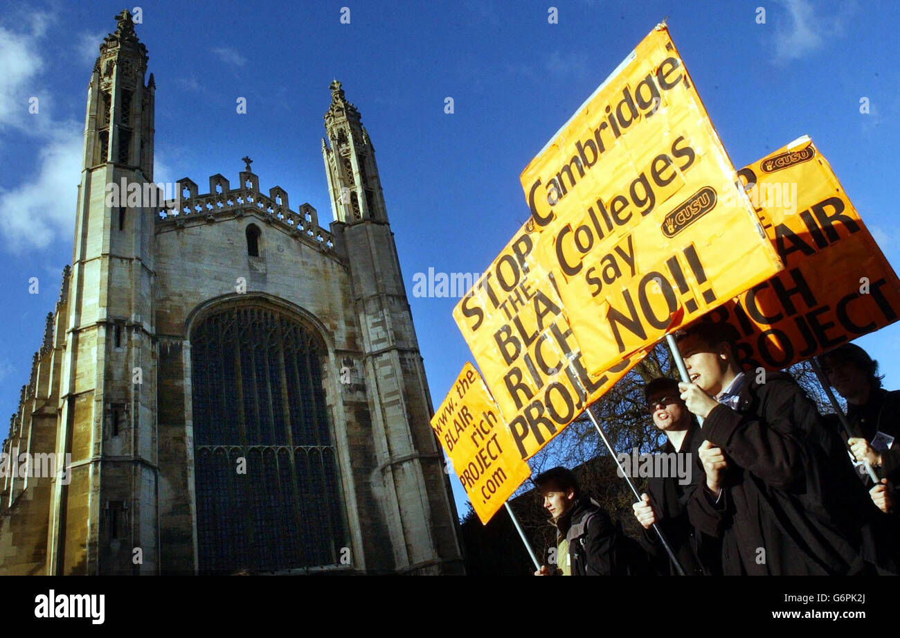 Cambridge students protest march Stock Photo - Alamy