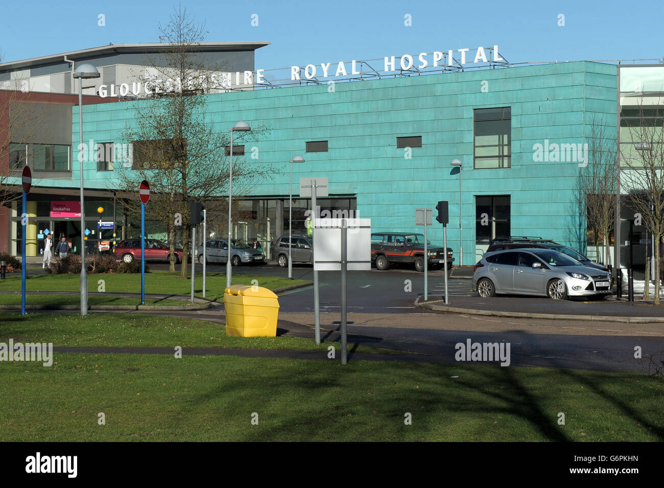 The sign outside Gloucestershire Royal Hospital in Gloucester, where ...