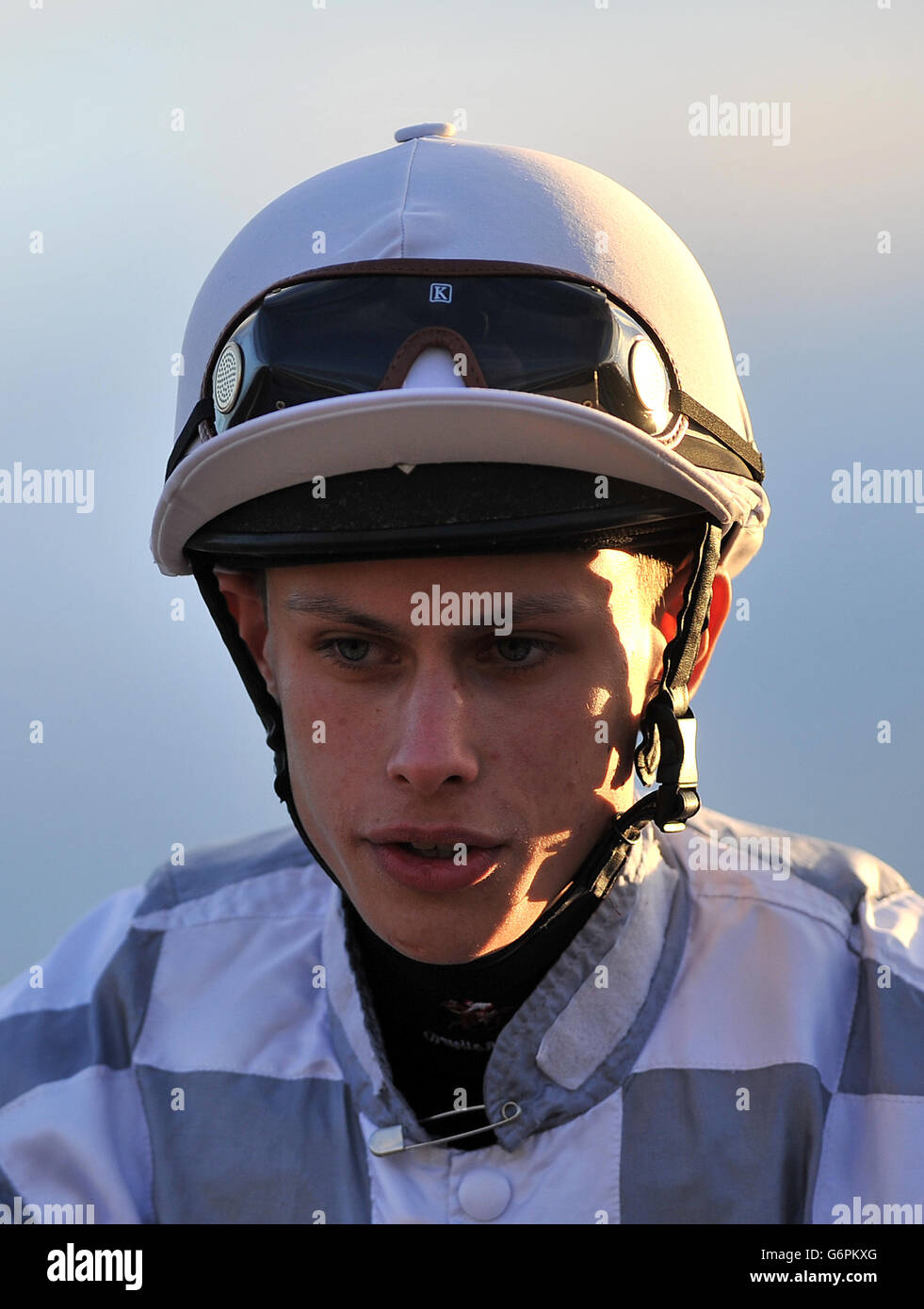Jockey jordan vaughan at southwell racecourse hi-res stock photography ...