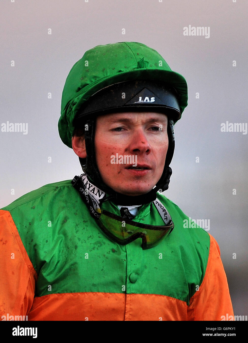 Jockey jamie spencer at southwell racecourse hi-res stock photography ...