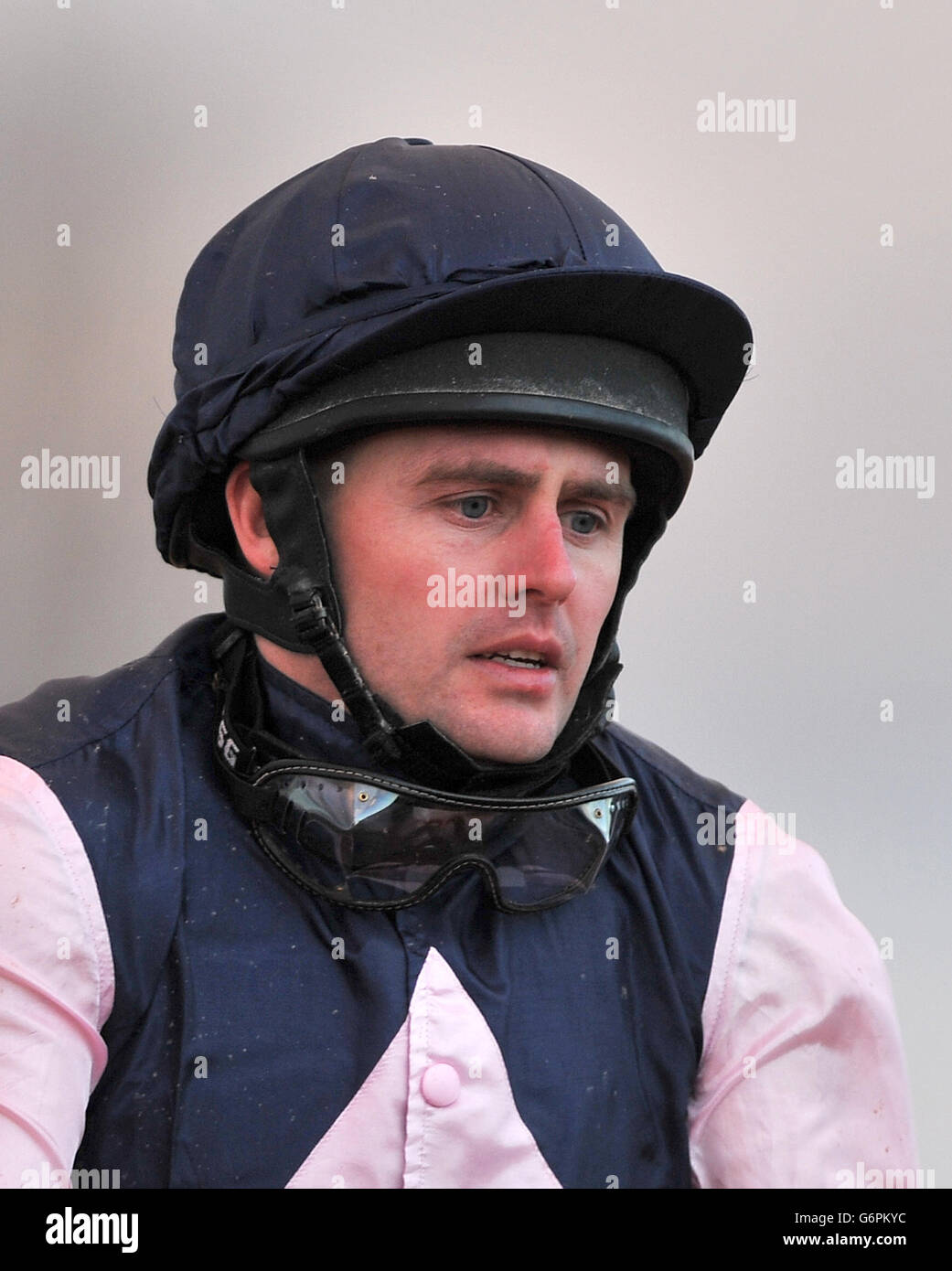 Jockey tony hamilton at southwell racecourse hi-res stock photography ...