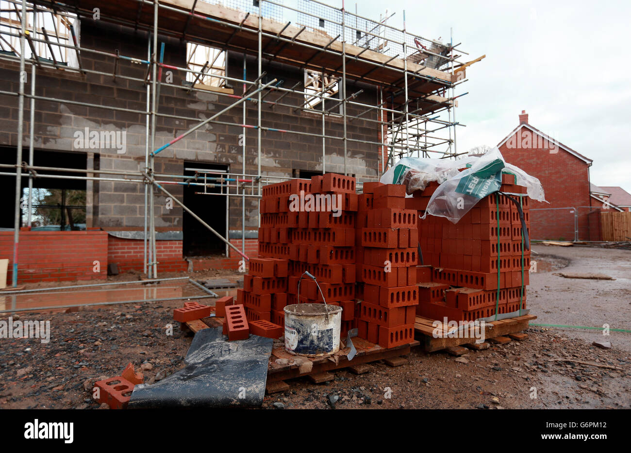 New House building work in the Malvern, Worcestershire Stock Photo - Alamy