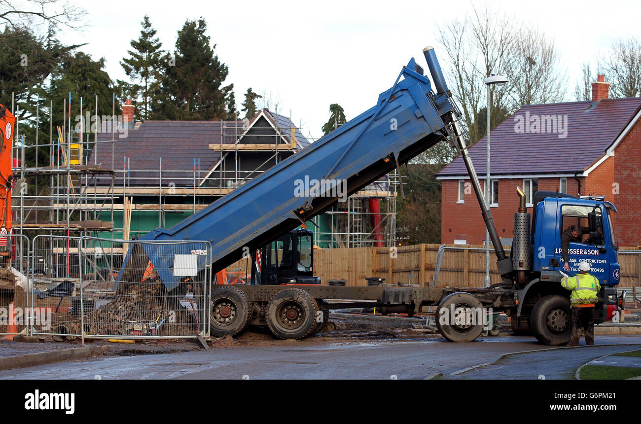New House building work in the Malvern, Worcestershire Stock Photo - Alamy