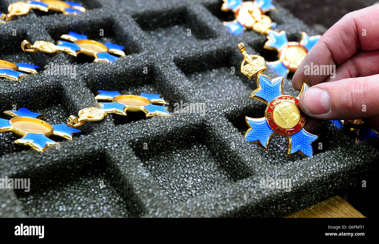 General view of Knight of British Empire insignia at Fattorini, Regent ...