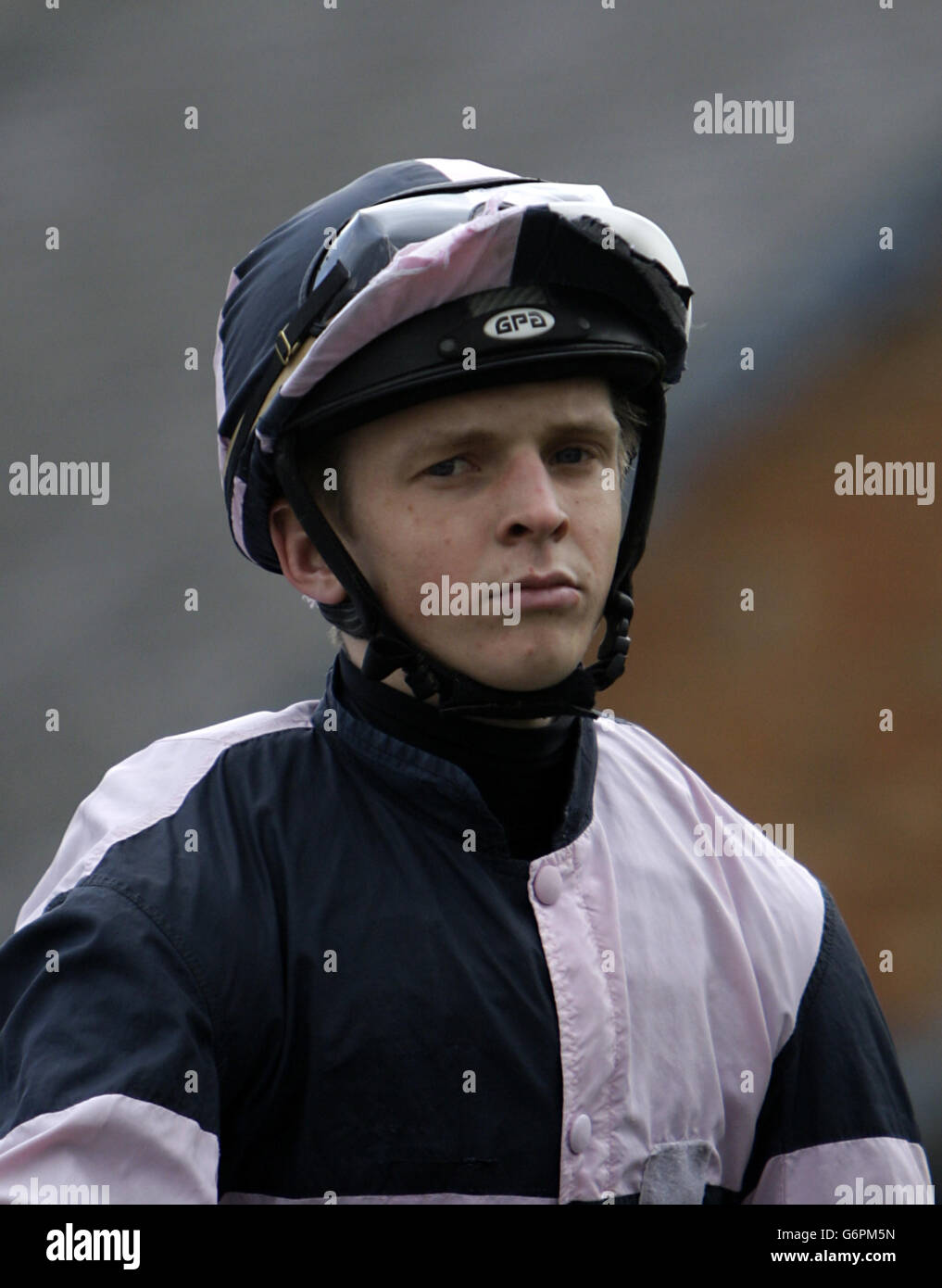 Jockey david probert at leicester racecourse hi-res stock photography ...