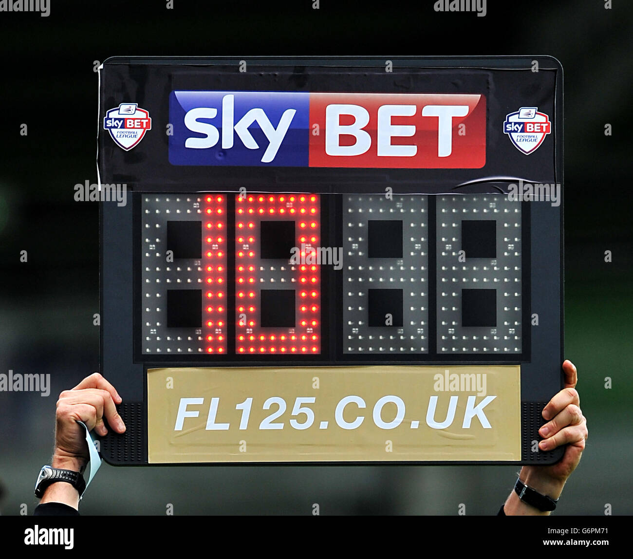 Football substitution board hi-res stock photography and images - Alamy
