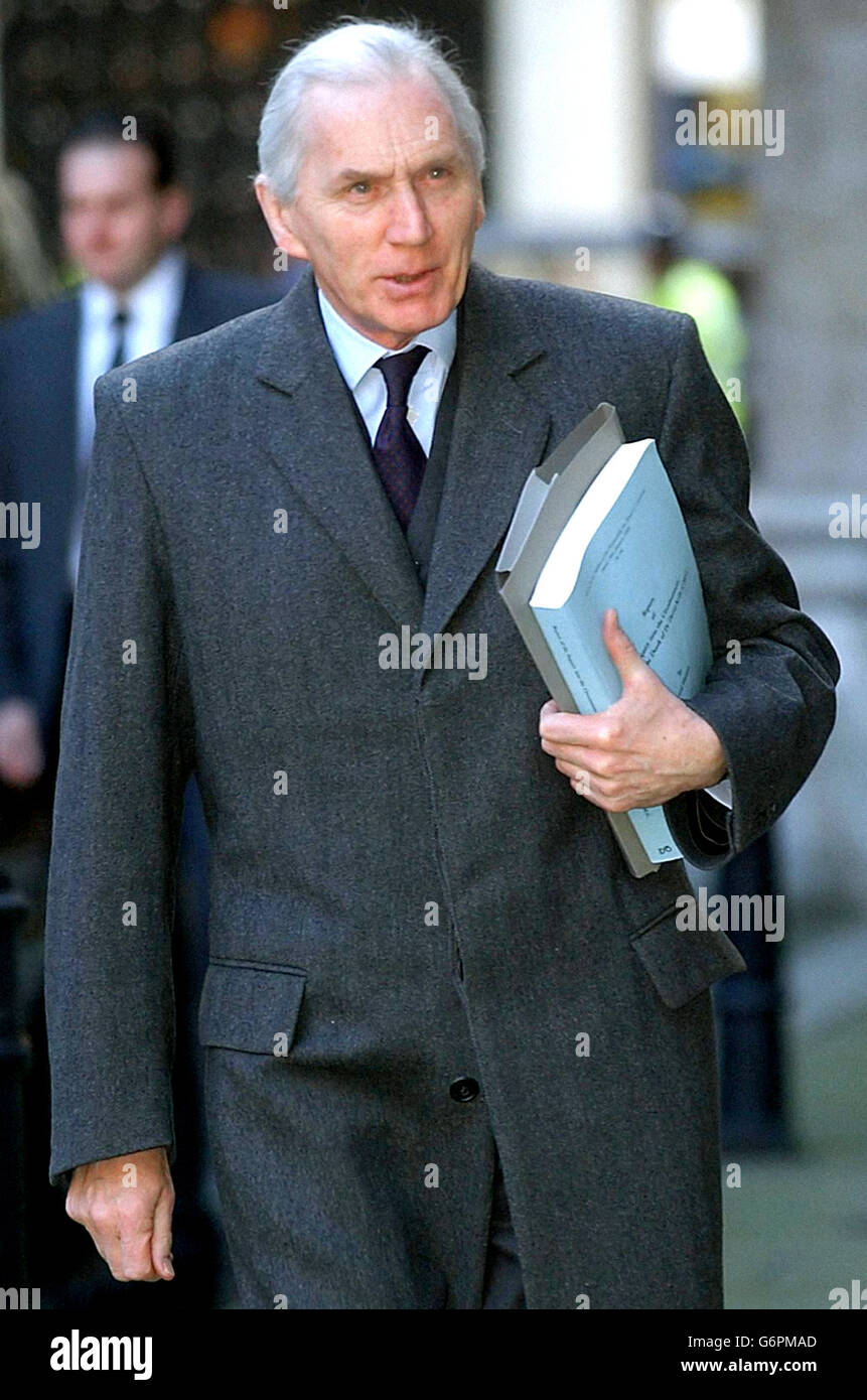 Lord hutton arrives at the high court hi-res stock photography and ...