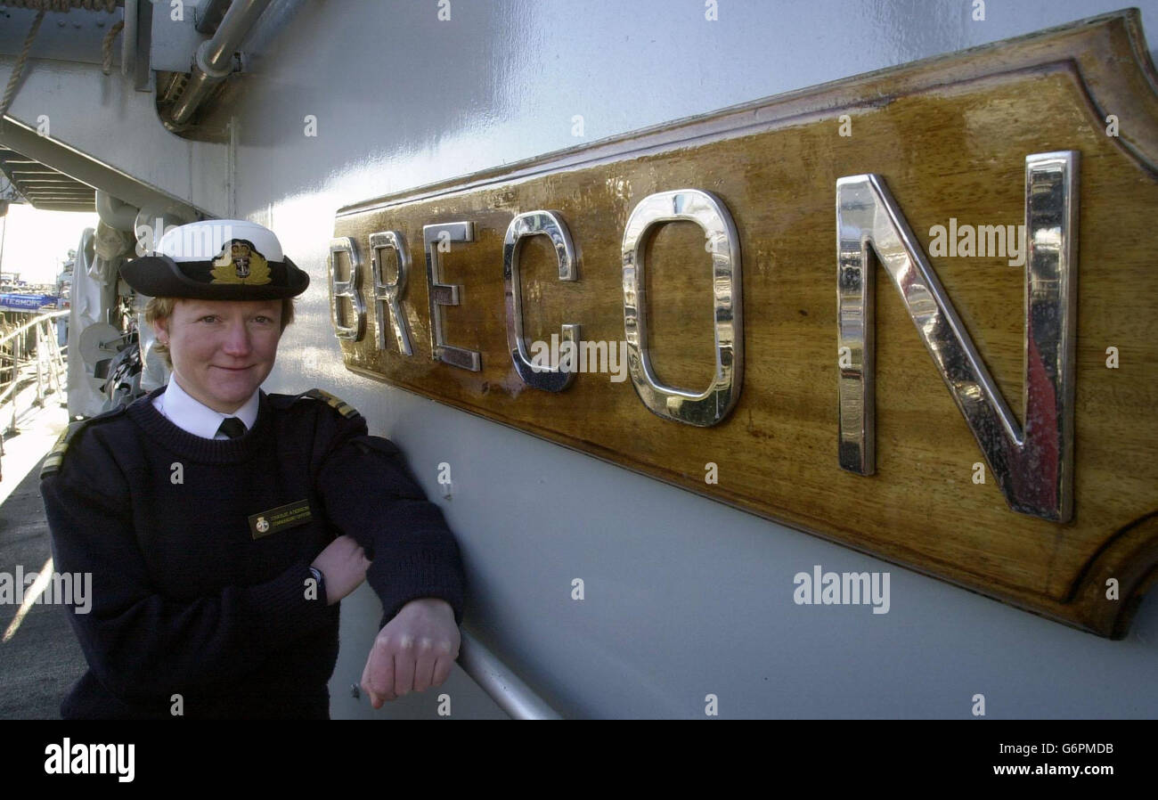 Lieutenant Charlotte Atkinson HMS Brecon Stock Photo - Alamy