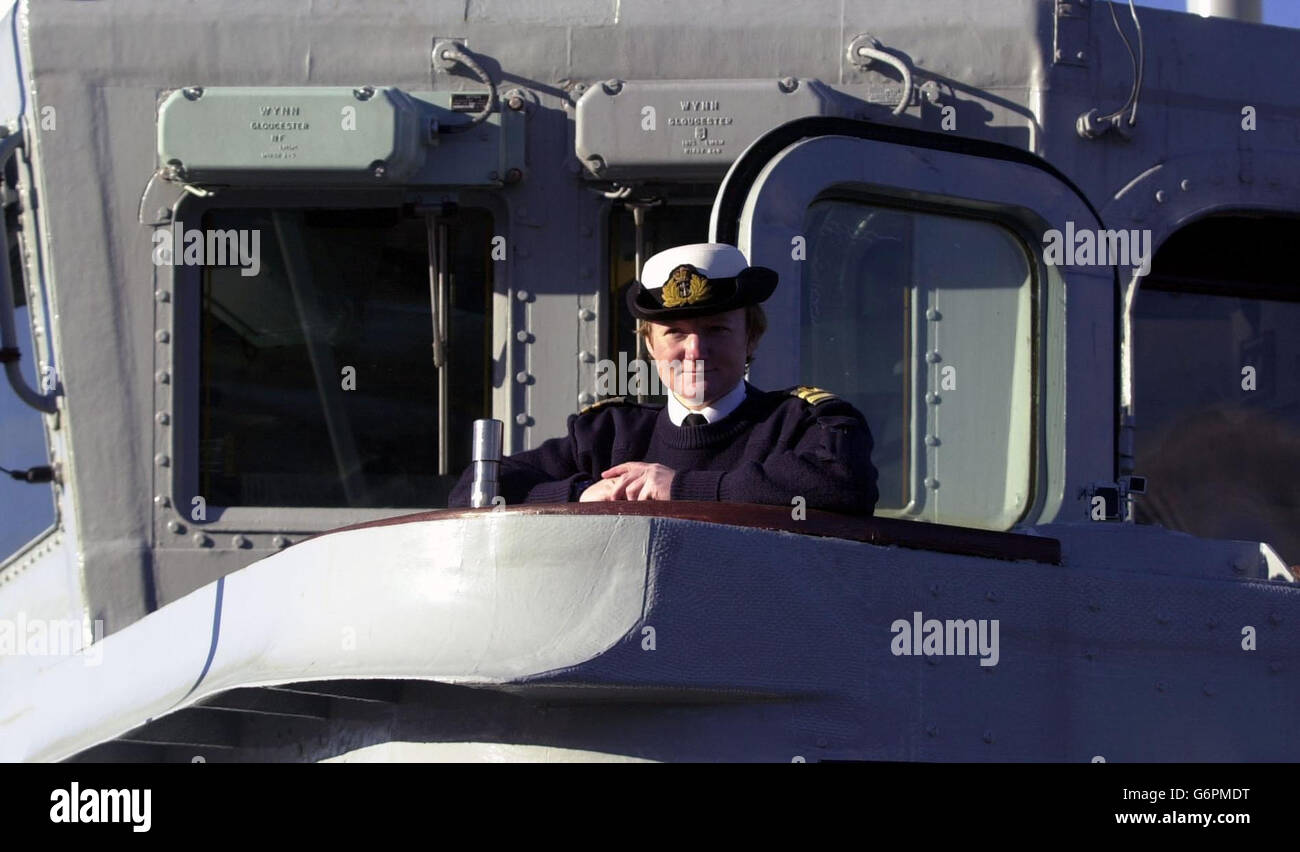 Lieutenant Charlotte Atkinson HMS Brecon Stock Photo - Alamy