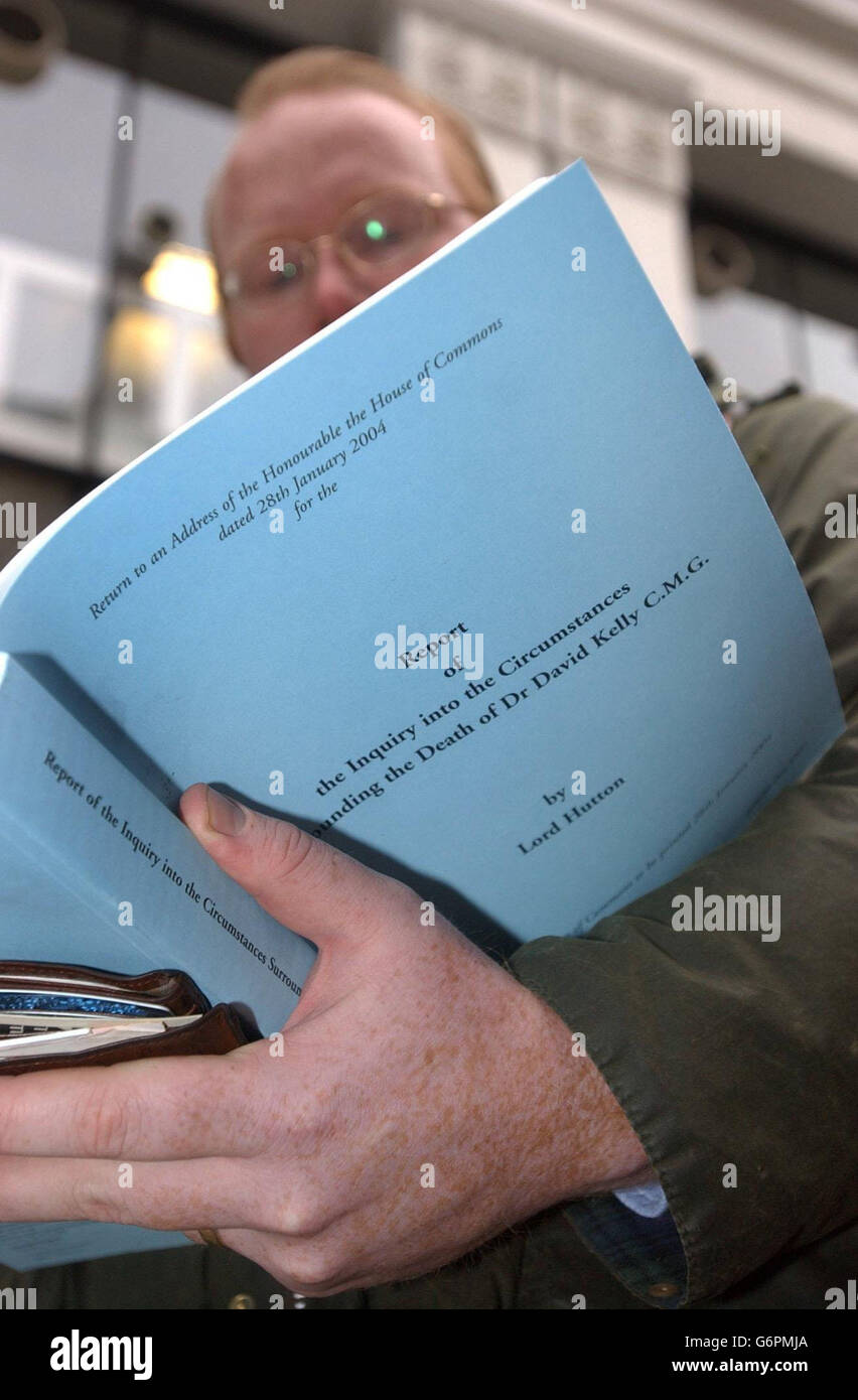 Lord hutton report hi-res stock photography and images - Alamy