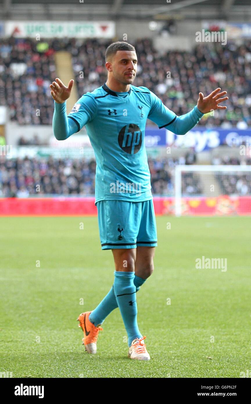 Tottenham hotspurs kyle walker celebrates second goal hi-res stock ...