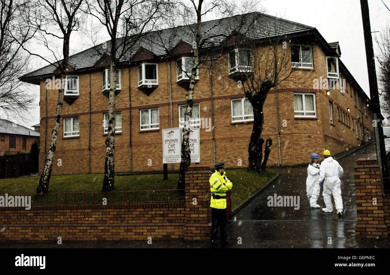 Emergency services attend the scene in Uddingston, near Glasgow, after ...
