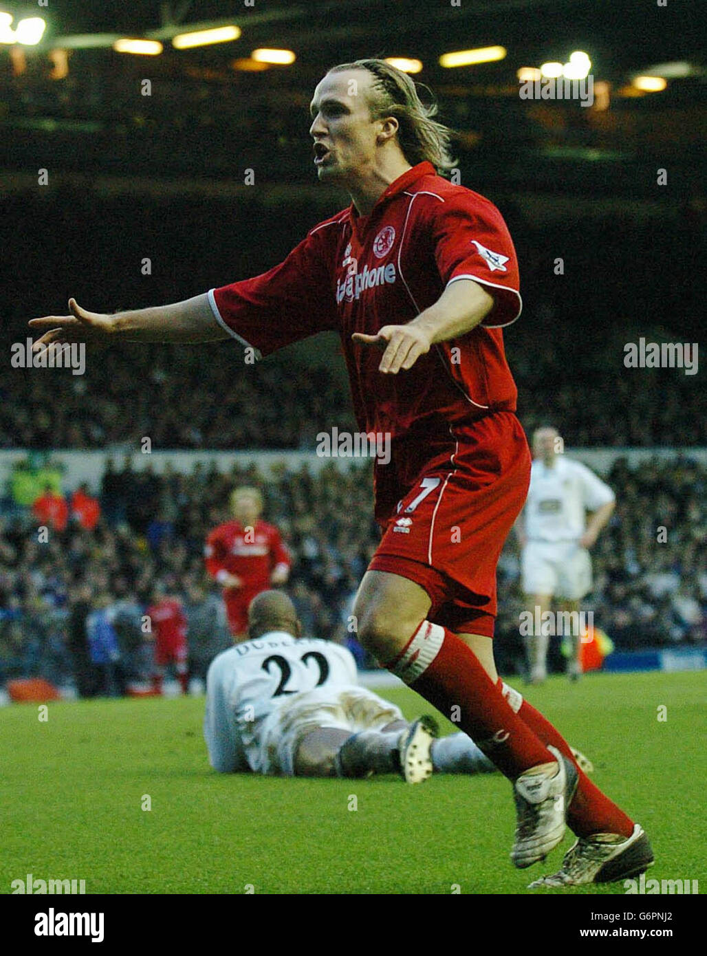 Opening goal against middlesbrough during hi-res stock photography and ...