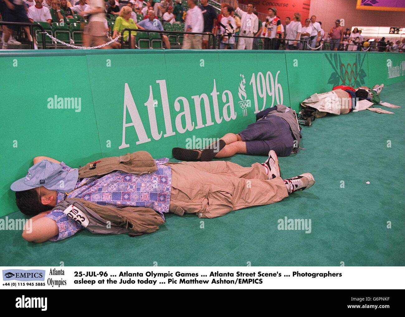 Atlanta Street Scene's ... Photographers asleep at the Judo today Stock ...