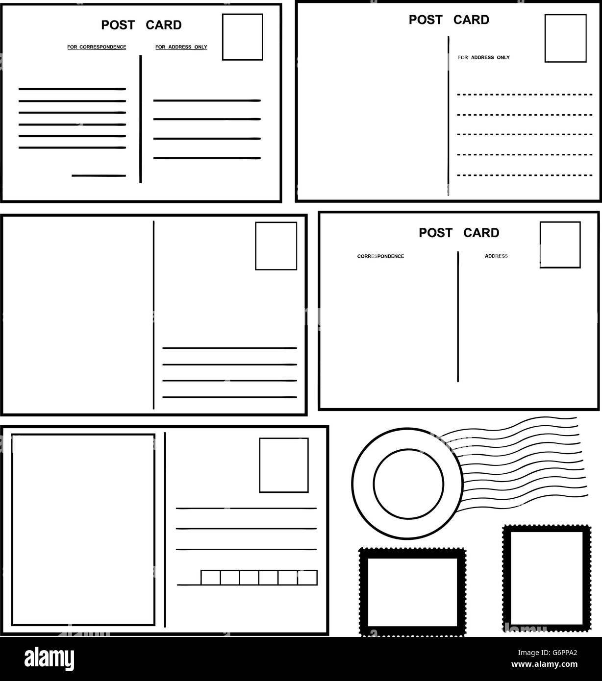 Reverse of postcard postcards hi-res stock photography and images - Alamy