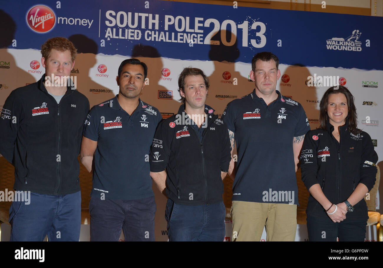 Prince Harry (left) with Team UK (left to right) Ibrar Ali, Guy Disney ...