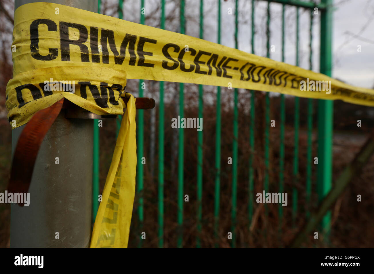Stock image police crime scene tape in salford hi-res stock photography ...