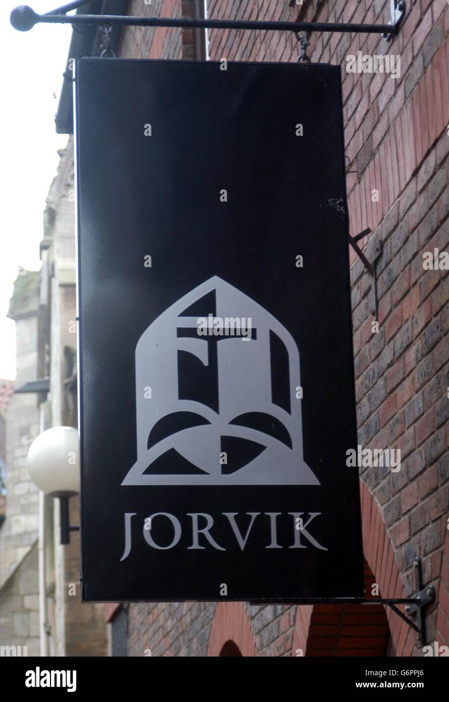 A view of the front of the jorvik viking centre hi-res stock ...