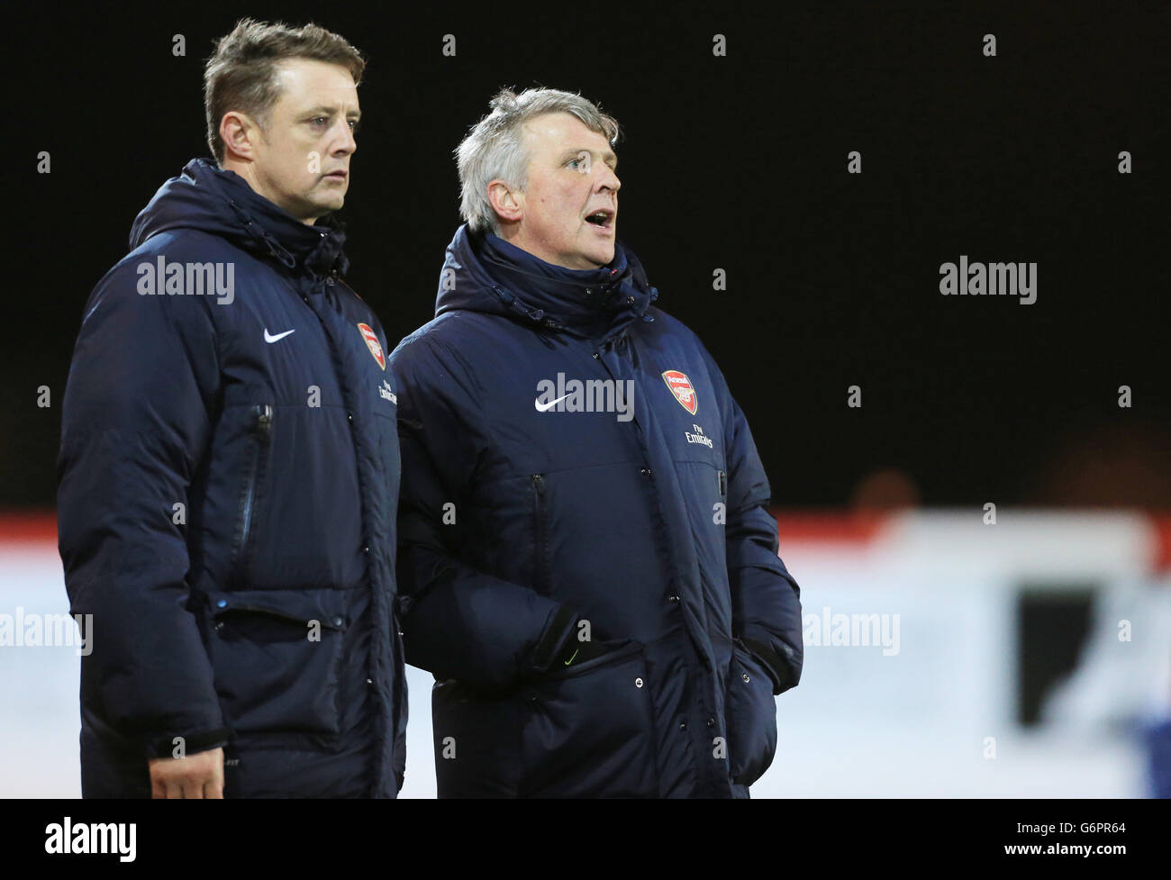 Arsenal Youth Manager Carl Laraman and coach Tony Roberts (left ...