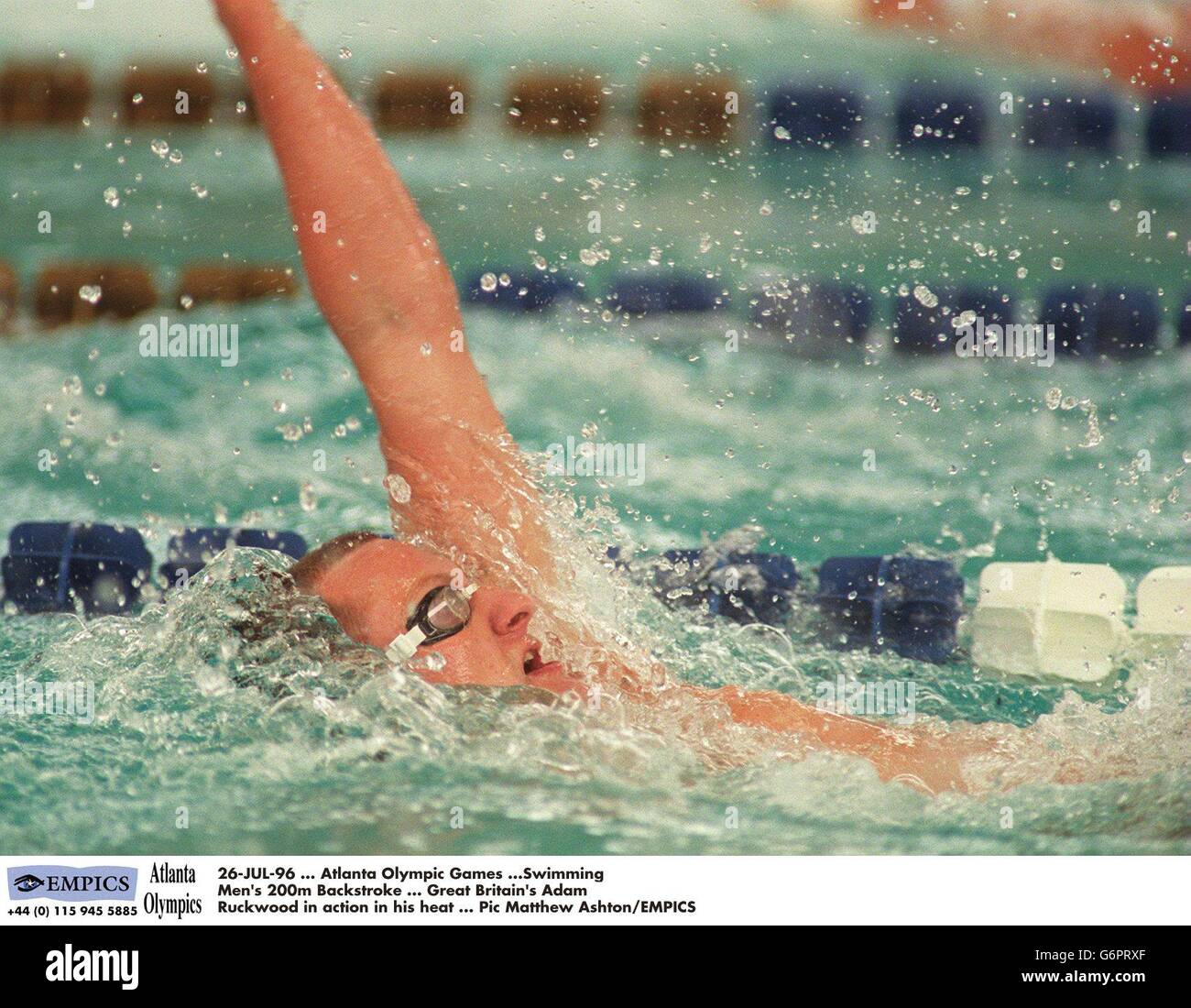 Atlanta Olympic Games ...Swimming Men's 200m Backstroke Stock Photo - Alamy