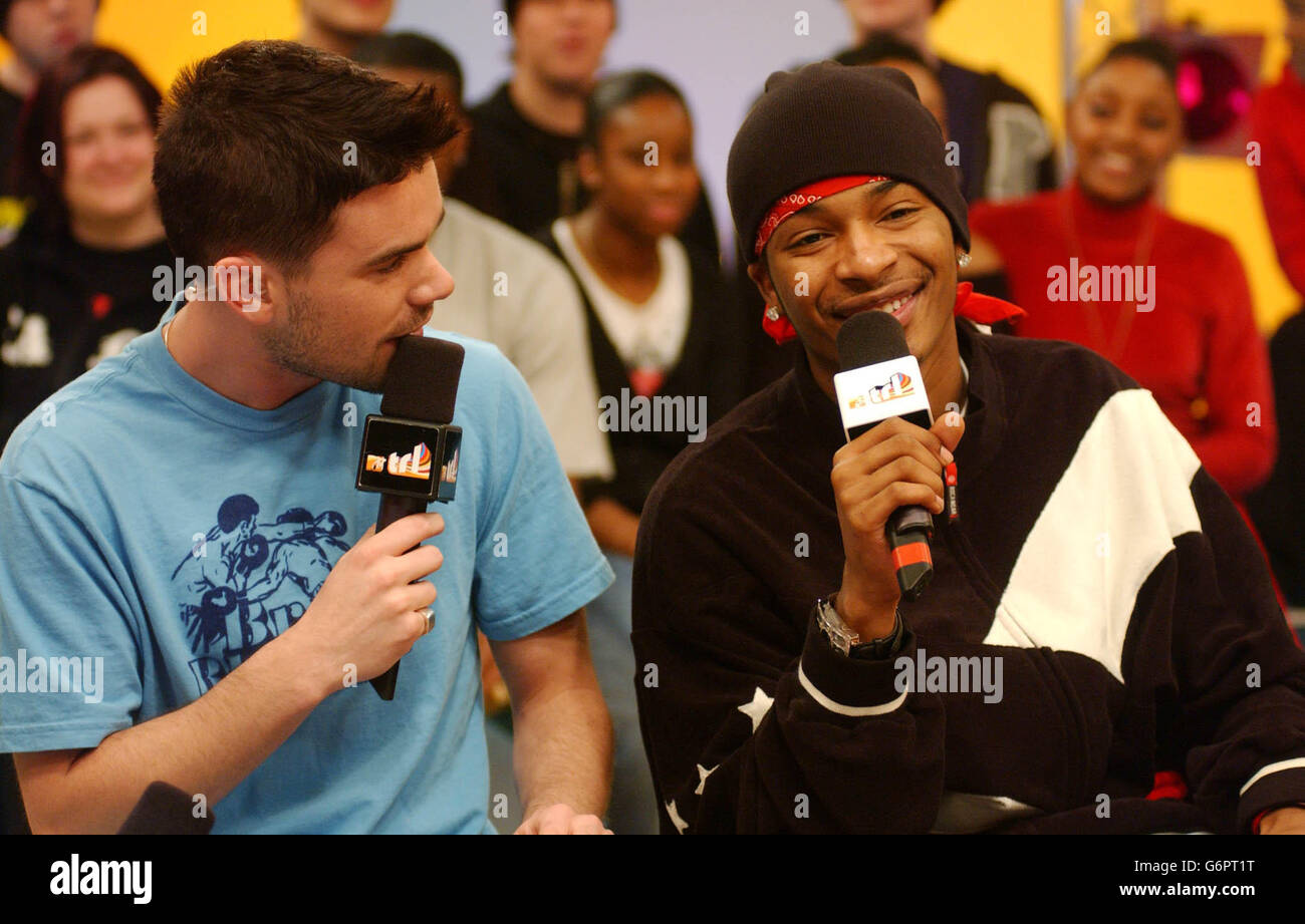 MTV host Dave Berry (left) with Chingy during his guest appearance on ...