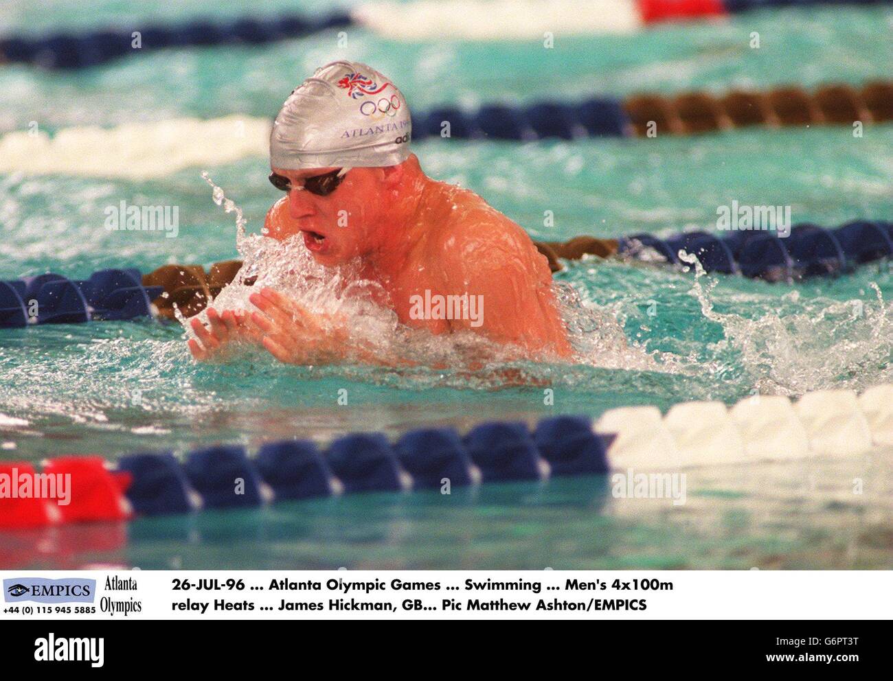 26-JUL-96. Atlanta Olympic Games. Swimming. Men's 4x100m relay Heats ...