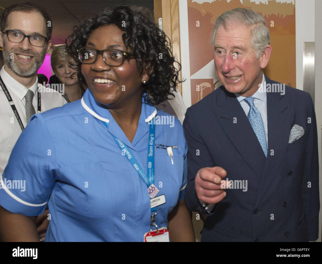 The prince of wales speaks with sister maureen ndubishi hi-res stock ...