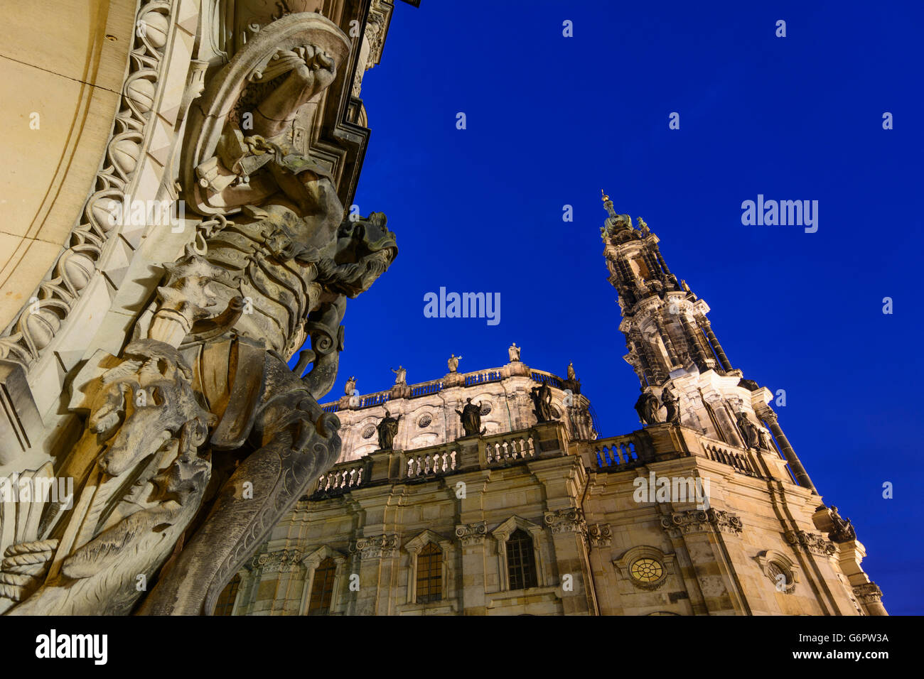 Georgentor of the castle and Catholic Court Church, Dresden, Germany ...