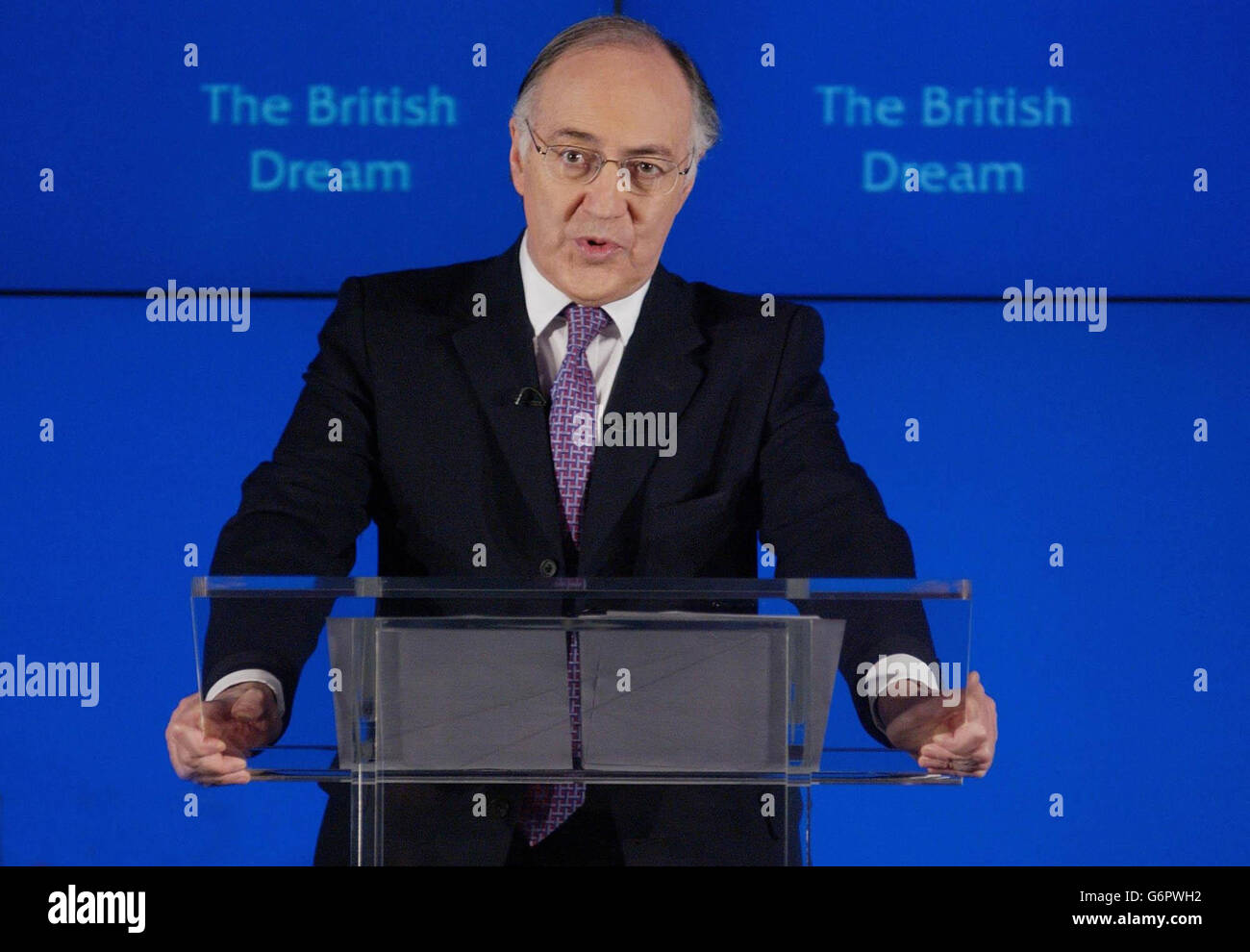 Conservative party leader, Michael Howard, sets out his vision of "the ...
