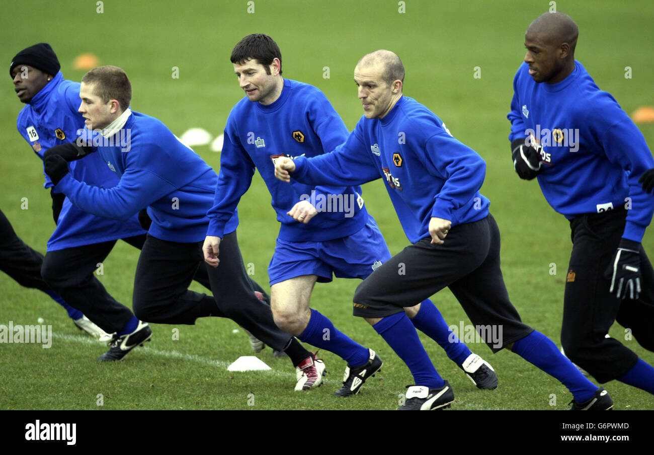 Wolves players during training Stock Photo - Alamy