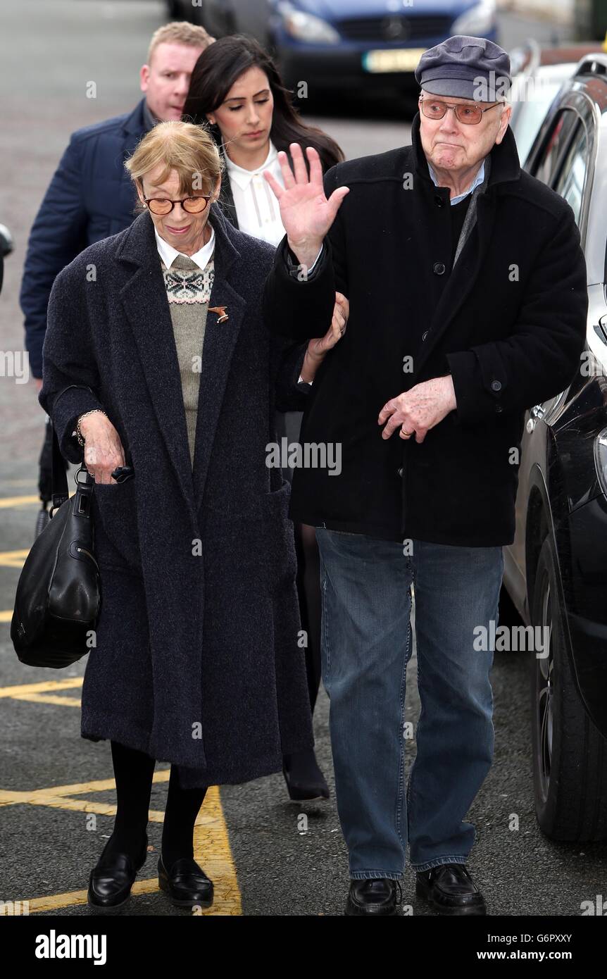Former Coronation Street actor Kenneth Cope arrives with his wife Renny ...
