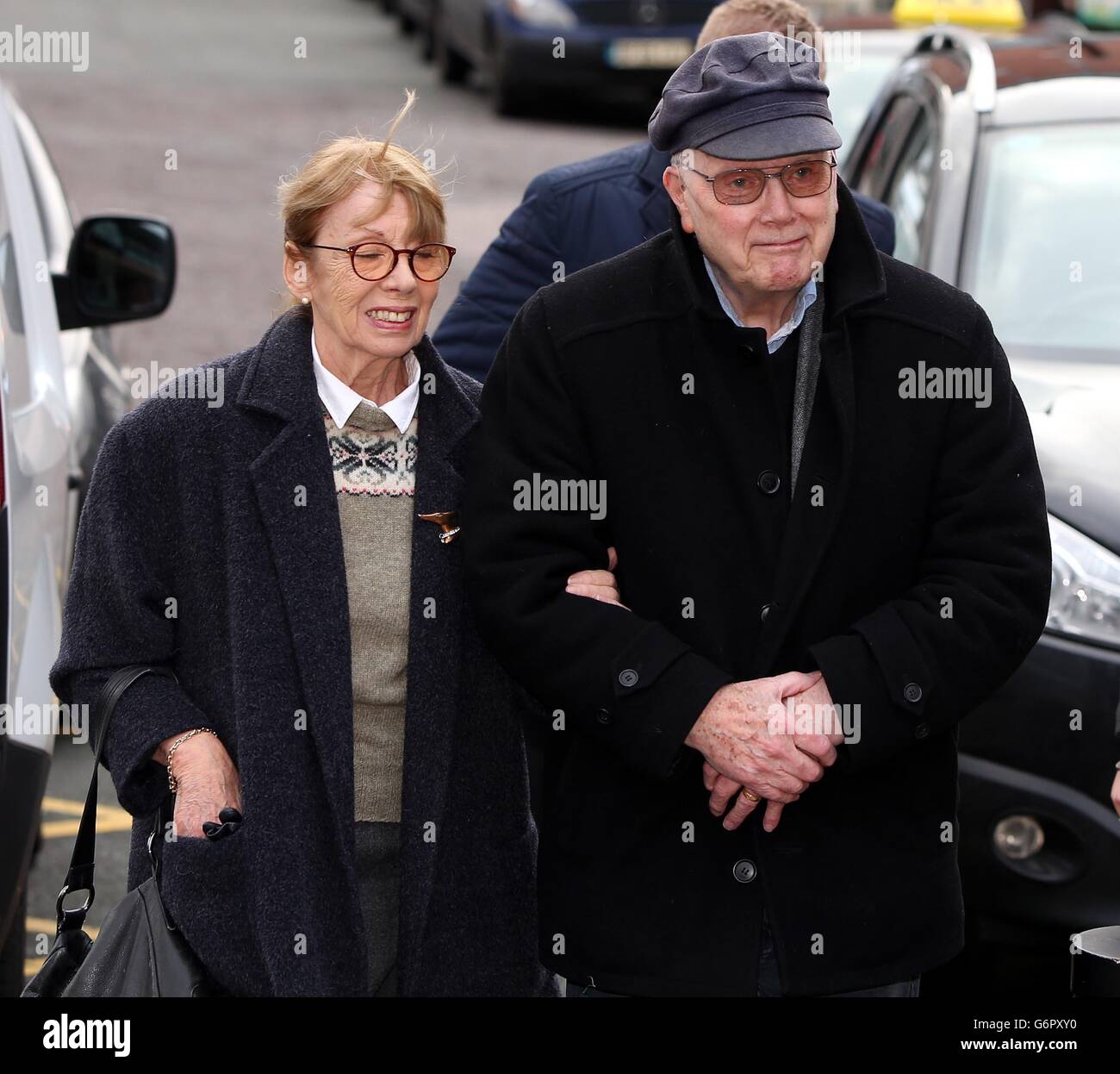 Former Coronation Street actor Kenneth Cope arrives with his wife Renny ...