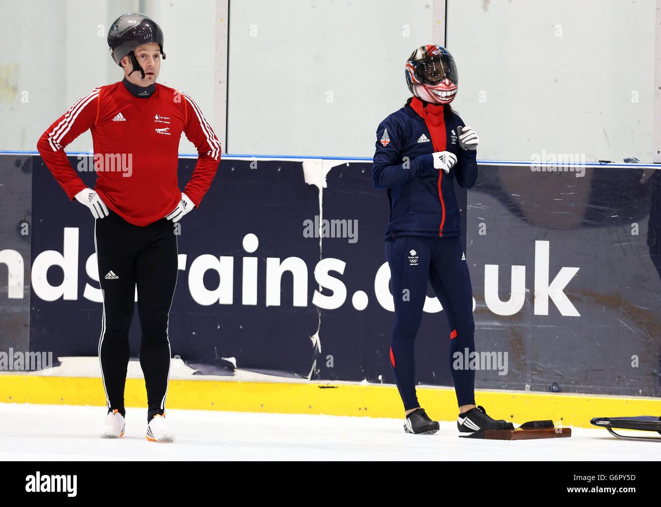 Winter Olympics - Team GB Skeleton Media Day - Ice Sheffield Stock ...