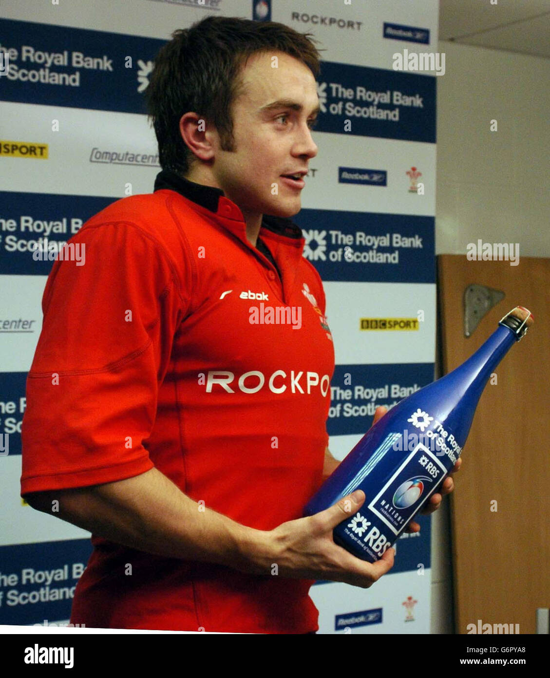 Wales's Rhys Williams receives the man of the match award for his ...