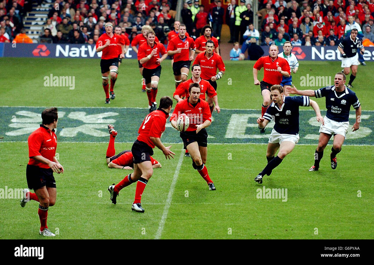Wales's Rhys Williams in action against Scotland, during the RBS 6 ...