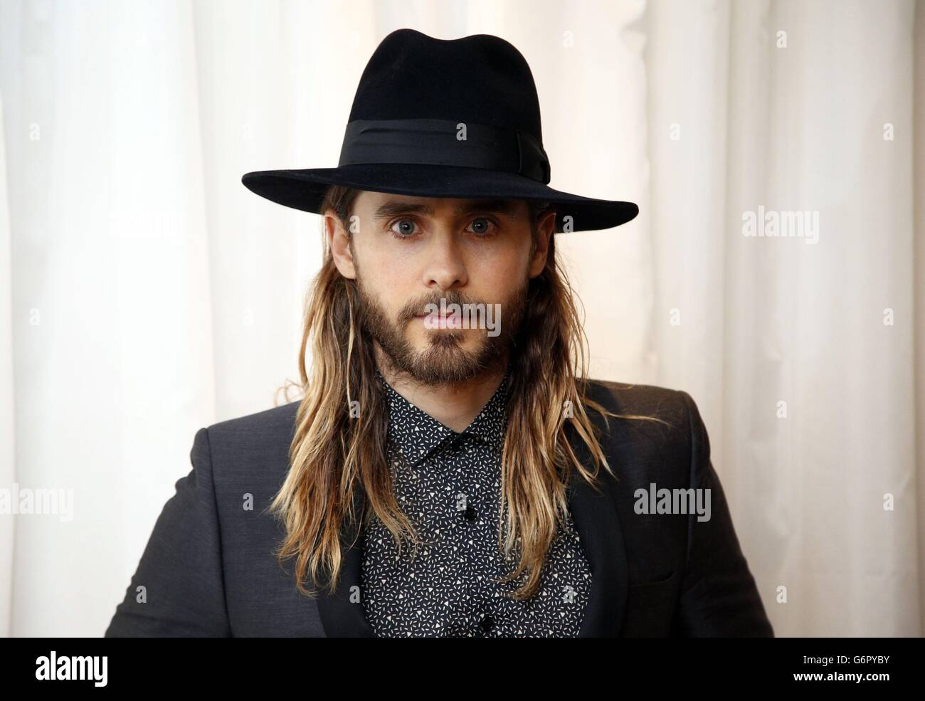 Jared Leto arrives at the Washington Hotel, London, for a photocall ...