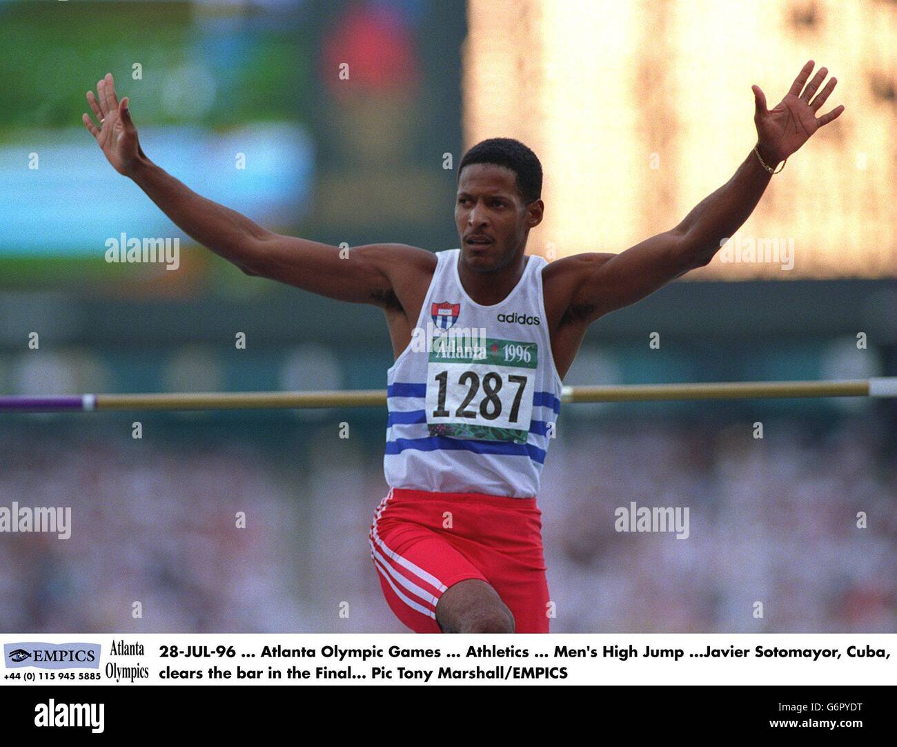 28-JUL-96, Atlanta Olympic Games, Athletics, Men's High Jump, Javier ...
